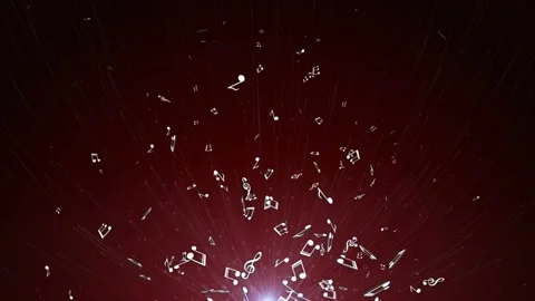 Flying Musical Notes Animation, Renderin... | Stock Video | Pond5