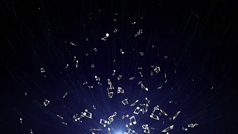 Flying Musical Notes Animation, Renderin... | Stock Video | Pond5