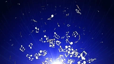 Flying Musical Notes Animation, Renderin... | Stock Video | Pond5