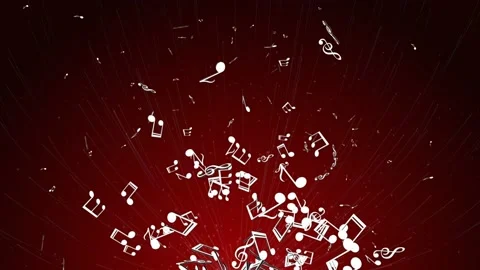 Flying Musical Notes Animation, Renderin... | Stock Video | Pond5