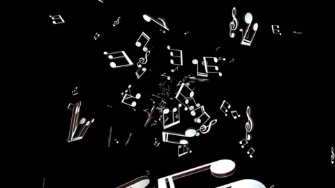 Flying Musical Notes Animation, Renderin... | Stock Video | Pond5