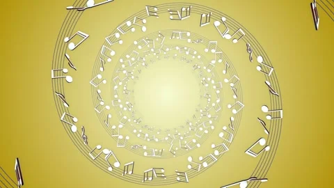 Flying Musical Notes Animation, Renderin... | Stock Video | Pond5