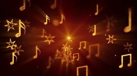 flying musical notes loopable background | Stock Video | Pond5
