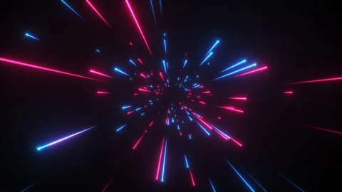 Flying Neon Glowing Strings Backdrop | Stock Video | Pond5