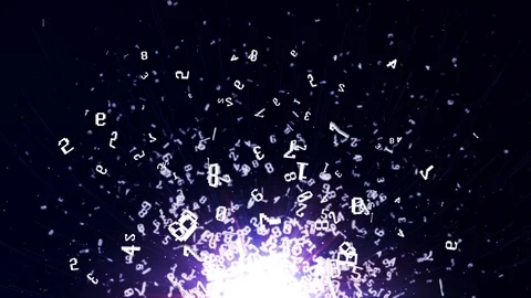 Flying Numbers Animation, Rendering, Bac... | Stock Video | Pond5