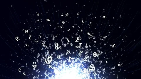 Flying Numbers Animation, Rendering, Bac... | Stock Video | Pond5