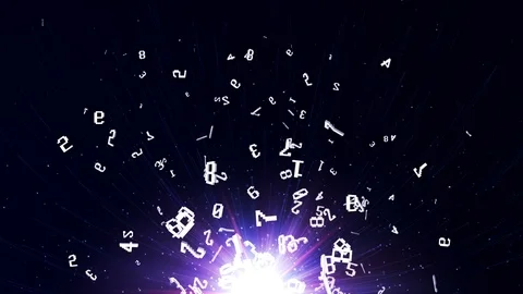 Flying Numbers Animation, Rendering, Bac... | Stock Video | Pond5