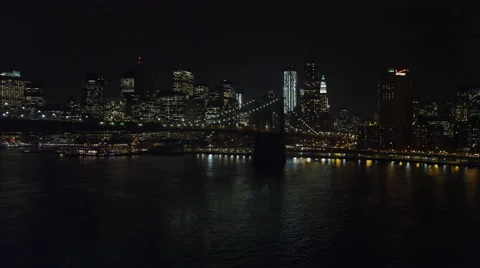 Brooklyn Bridge Night Stock Footage ~ Royalty Free Stock Videos | Pond5