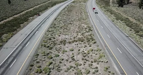 Flying Over the Divided Highway in Easte... | Stock Video | Pond5