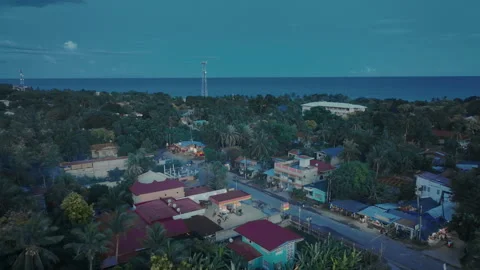Flying Over The Evening Oslob, Cebu Phil... | Stock Video | Pond5