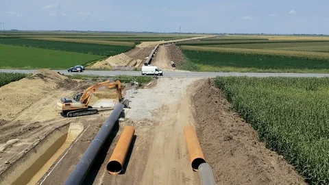 Pipeline Construction Stock Footage ~ Royalty Free Stock Videos | Pond5