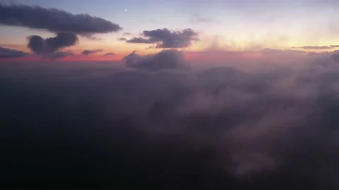 Flying Over the Infinite Clouds with the... | Stock Video | Pond5