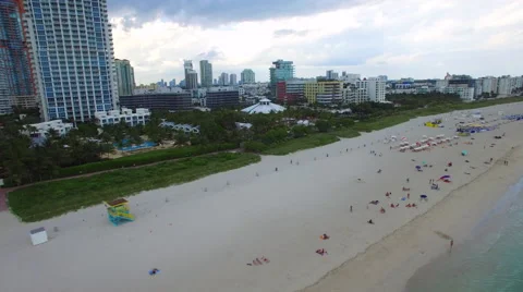 Flying over Miami Beach aerial video 2 | Stock Video | Pond5