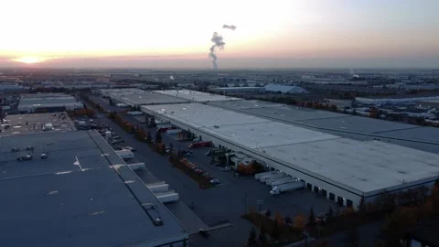 Warehouses Antenna Stock Footage ~ Royalty Free Stock Videos | Pond5