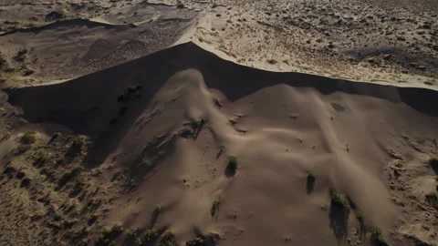 Flying Over Wild Sandy Desert Sahara Dun... | Stock Video | Pond5
