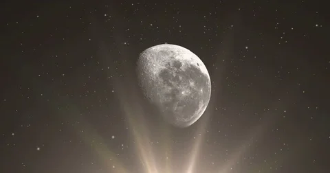 Flying Past Sun to on Moon with Astronau... | Stock Video | Pond5