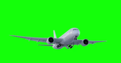 Airplane Green Screen Stock Video Footage | Royalty Free Airplane Green ...