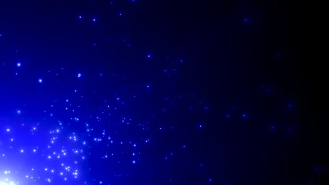 Flying random blue stars and space dust ... | Stock Video | Pond5