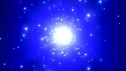 Flying random blue stars and space dust ... | Stock Video | Pond5