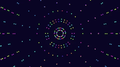 Flying random rainbow confetti in night ... | Stock Video | Pond5