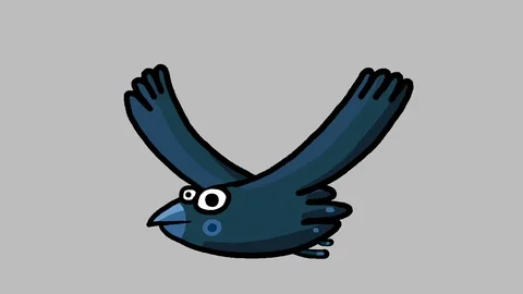 Flying raven, dark sinister bird - loop ... | Stock Video | Pond5