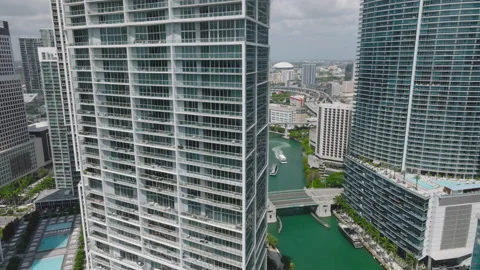 flying right view of draw bridge opening... | Stock Video | Pond5