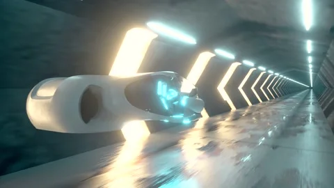 Flying a robot behind the wheel of a fut... | Stock Video | Pond5