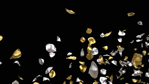 Flying Romantic golden silver Rose Flowe... | Stock Video | Pond5