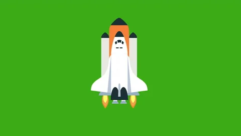 flying shuttle 4K animation. | Stock Video | Pond5