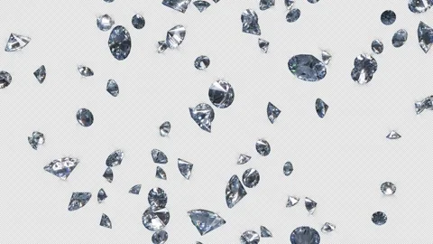 Flying sparkling diamonds on a transpare... | Stock Video | Pond5