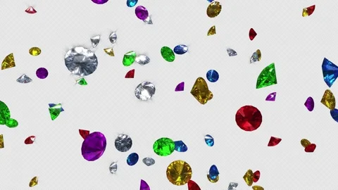 Flying sparkling multi-colored diamonds ... | Stock Video | Pond5
