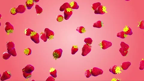 Flying Strawberry ,Fresh strawberry Slow... | Stock Video | Pond5