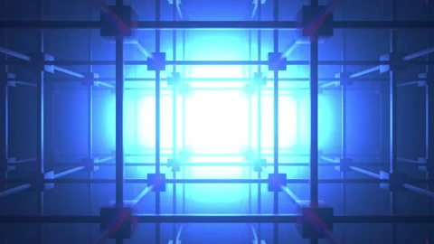 Flying through abstract grid looped anim... | Stock Video | Pond5