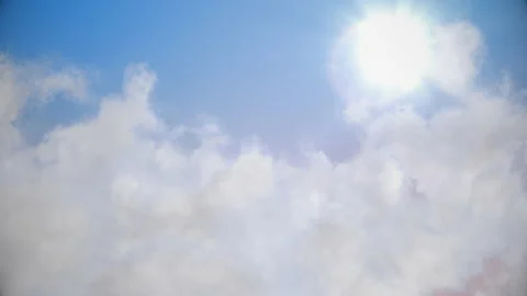 Flying through clouds. Seamless Loop. | Stock Video | Pond5