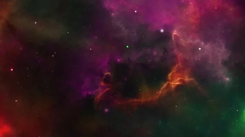 Flying Through Nebula And Star Fields In... | Stock Video | Pond5