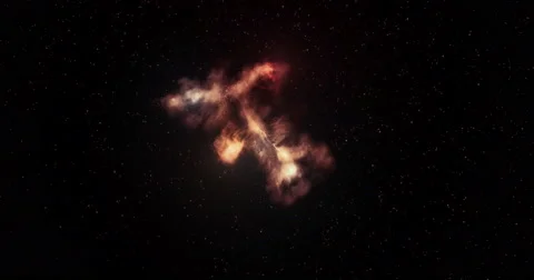 Flying Through Nebula in Space Full 4k A... | Stock Video | Pond5