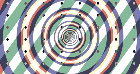 Flying through optical illusion of circl... | Stock Video | Pond5