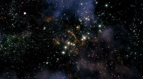 Flying through star fields and galaxies ... | Stock Video | Pond5