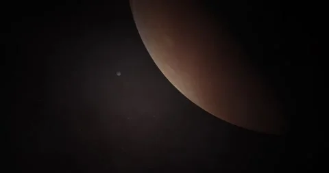 Flying towards a giant alien gas planet ... | Stock Video | Pond5