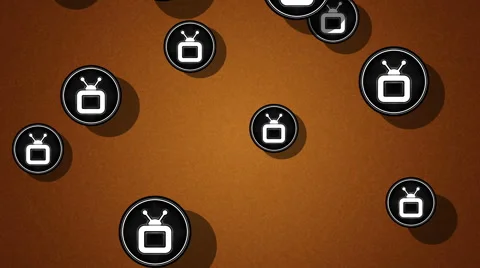 Flying tv icons. Looping. Alpha channel ... | Stock Video | Pond5