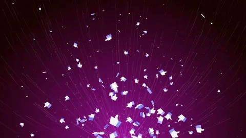 Flying Vertical Thumbs Up Shape Animatio... | Stock Video | Pond5