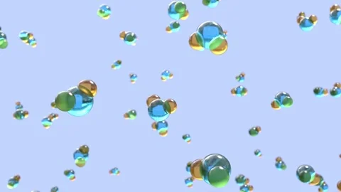 flying water molecules, seamless looping | Stock Video | Pond5