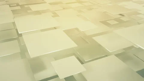 Flying yellow squares seamless loop 3D r... | Stock Video | Pond5