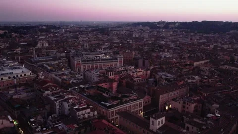 Flyover of Roman streets and squares at ... | Stock Video | Pond5