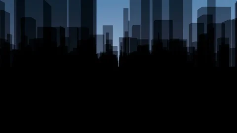 Flythrough a dark Virtual City with a B... | Stock Video | Pond5