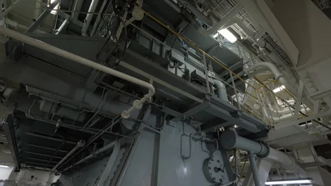 Flywheel and propeller shaft of ship | Stock Video | Pond5