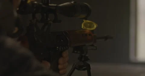 FN Fal shooting it's last round and kee... | Stock Video | Pond5