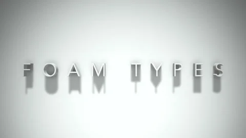 foam types 3D title animation with shado... | Stock Video | Pond5