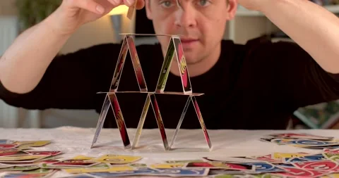 Focus of attention hands make a pyramid ... | Stock Video | Pond5