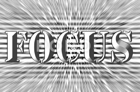 Focus - Chisel effect - White Font Illustration #50524764